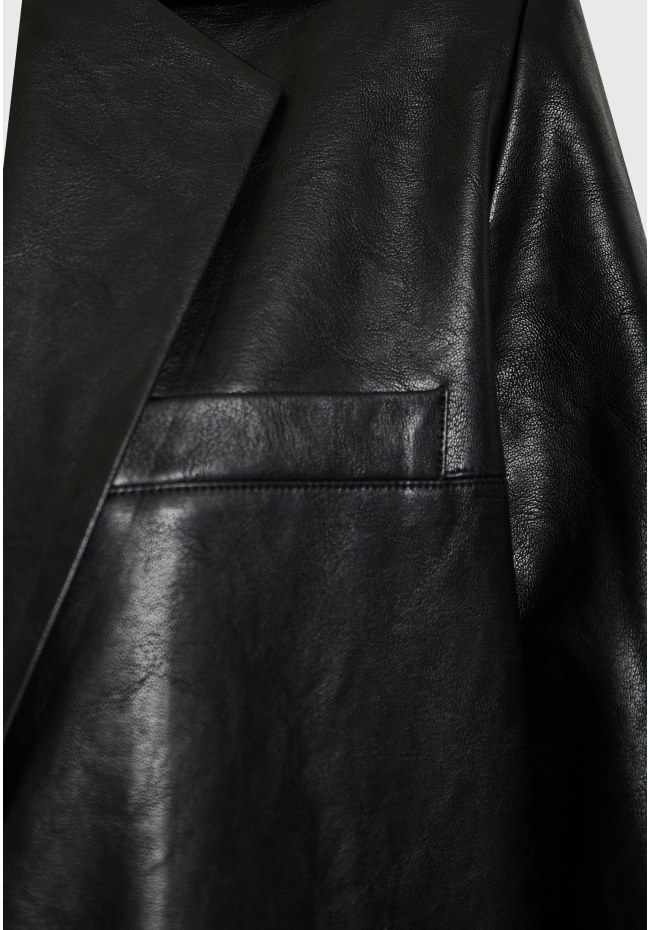 Σακάκι απο οικολογικό δέρμα (PU) FBL012-130-01_BLACK| funky-buddha.com