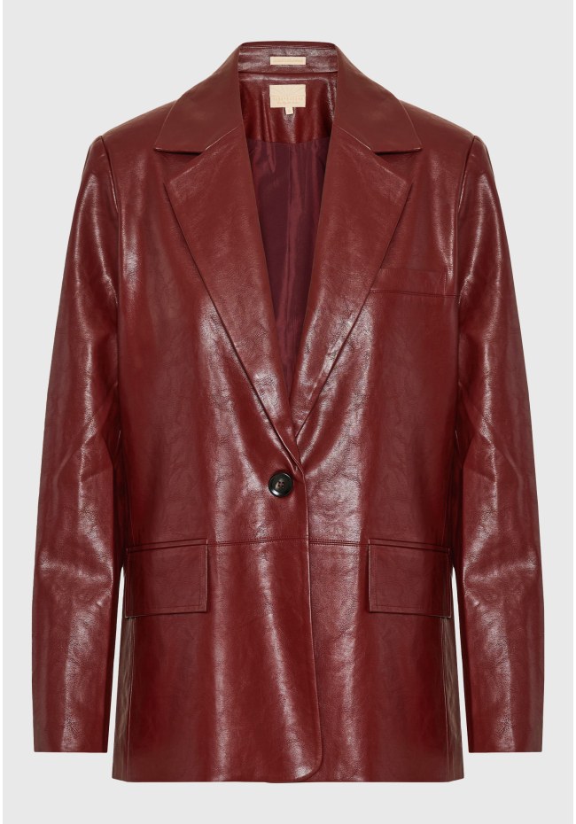 Σακάκι απο οικολογικό δέρμα (PU) FBL012-130-01_MAROON| funky-buddha.com