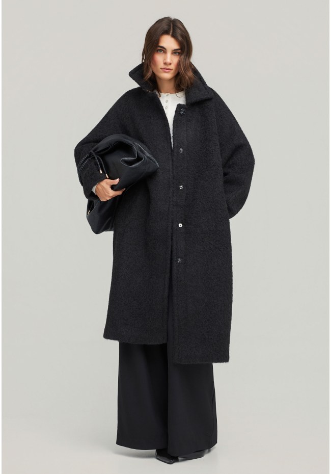 Faux fur coat FBL012-139-01_BLACK| funky-buddha.com