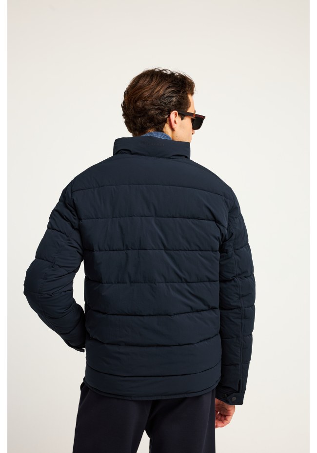 Καπιτονέ casual μπουφάν με ψηλή λαιμόκοψη FBM012-005-01_NAVY| funky ...