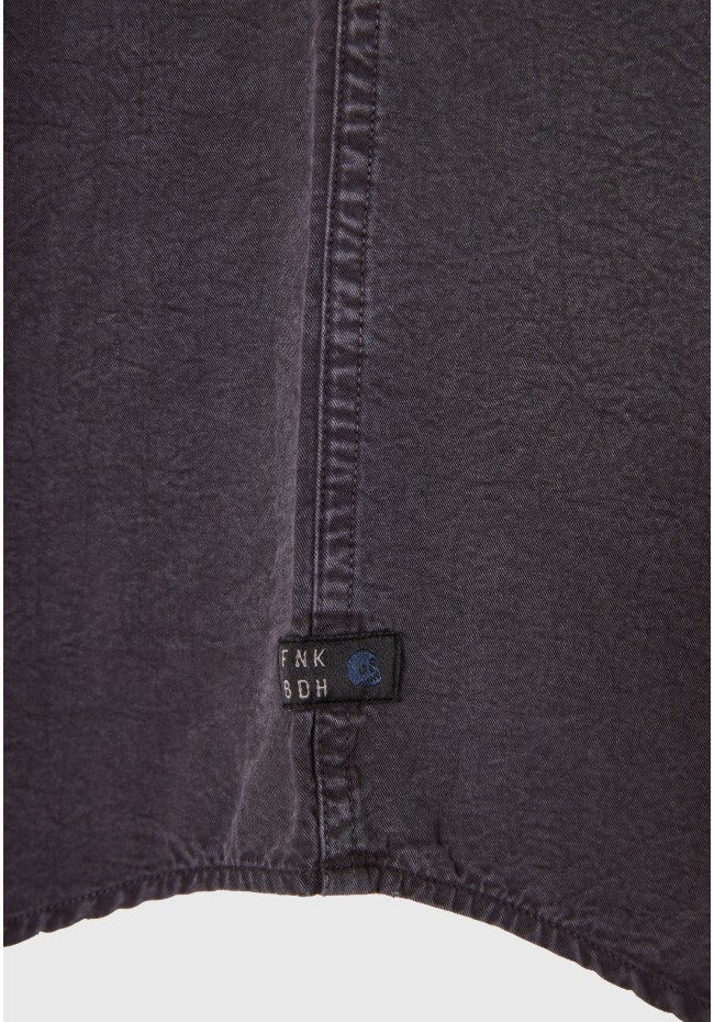 Ανδρικό regular fit πουκάμισο με τσέπη στο στήθος FBM012-008-05_GREY ...