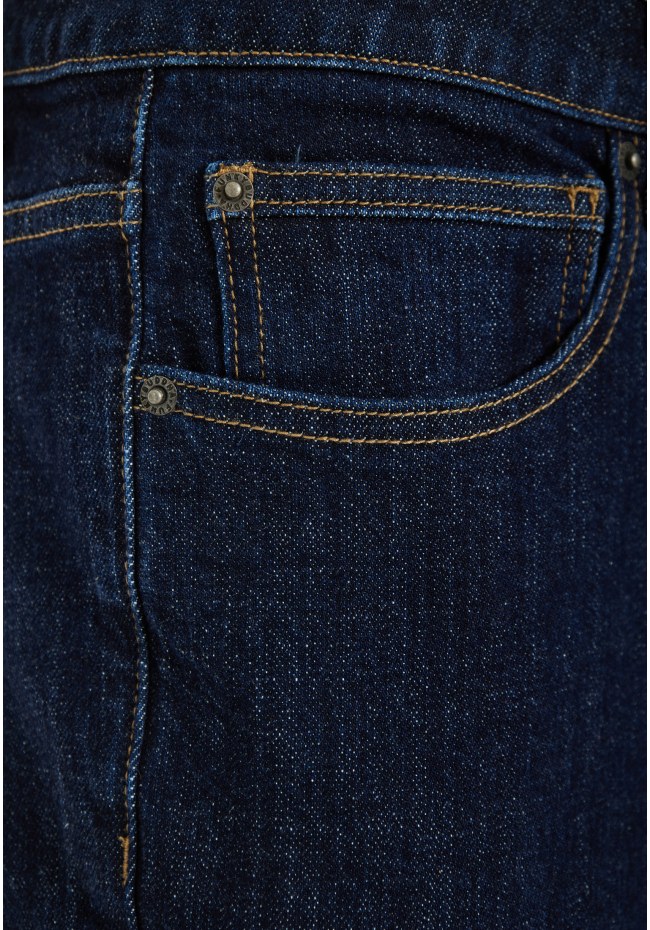 Ανδρικό slim tapered τζην με washed effects FBM013-073-02_DK BLUE ...