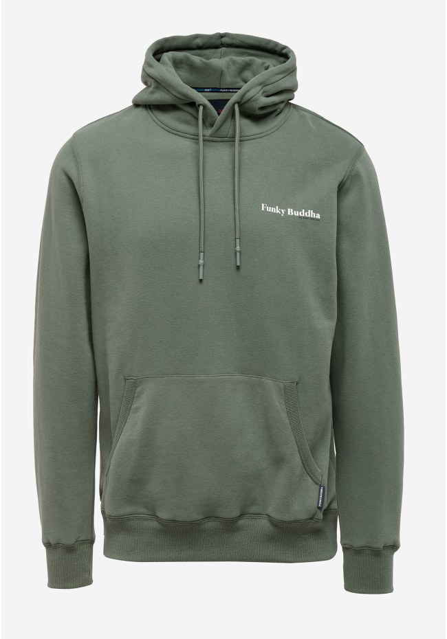 Essential φούτερ με κουκούλα FBMS006-002-06_OLIVE GREEN