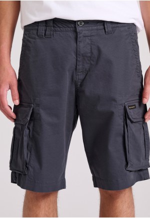 Loose fit ανδρική cargo βερμούδα FBM009-033-03_ANTHRACITE| funky-buddha.com